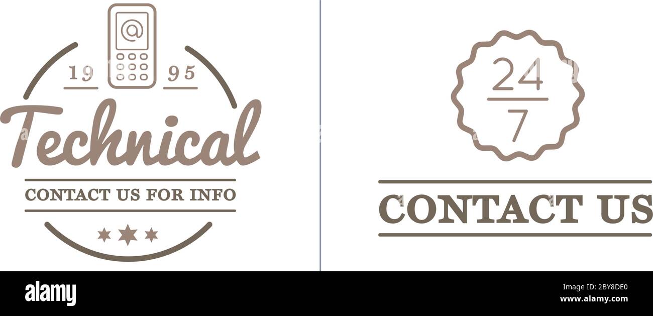 Set of Contact us Service Elements and Assistance Support can be used ...