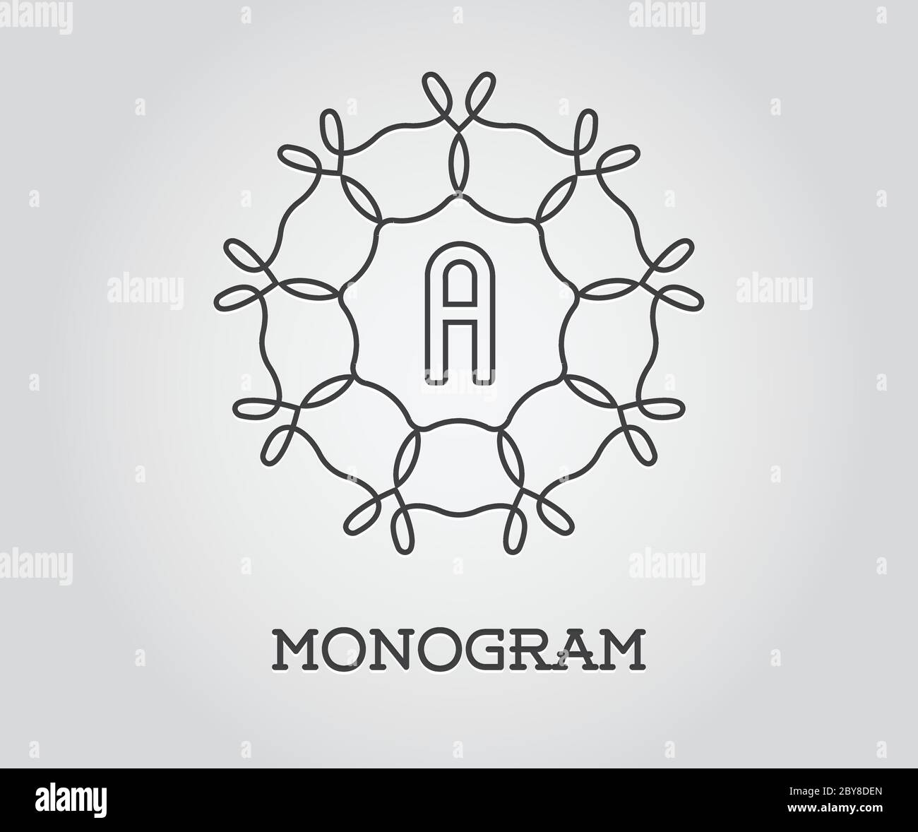 Monogram Design Template with Letter Vector Illustration Premium ...