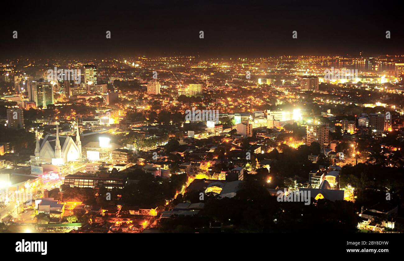 Metro Cebu at night Stock Photo - Alamy