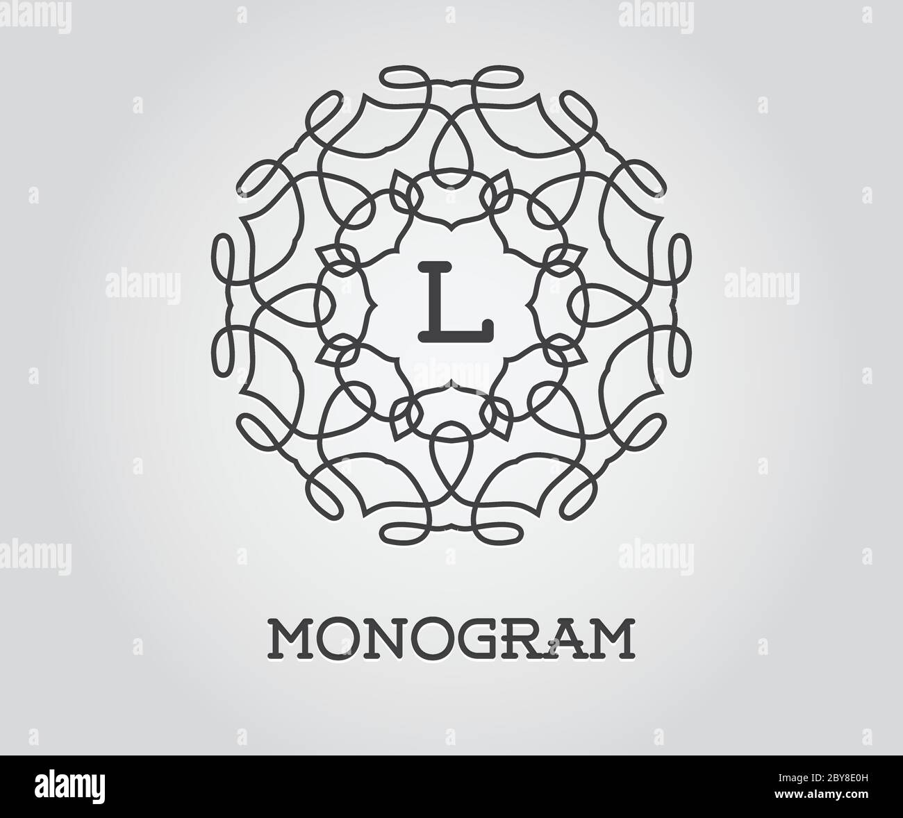 Monogram Design Template with Letter Vector Illustration Premium ...