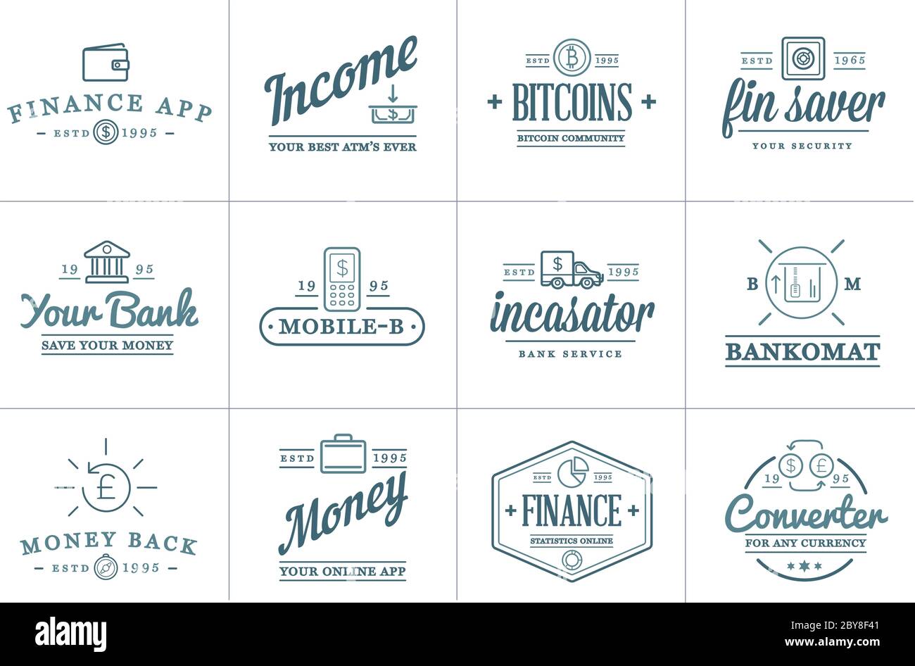 Set of Vector Finance Elements and Money Business as Illustration can ...