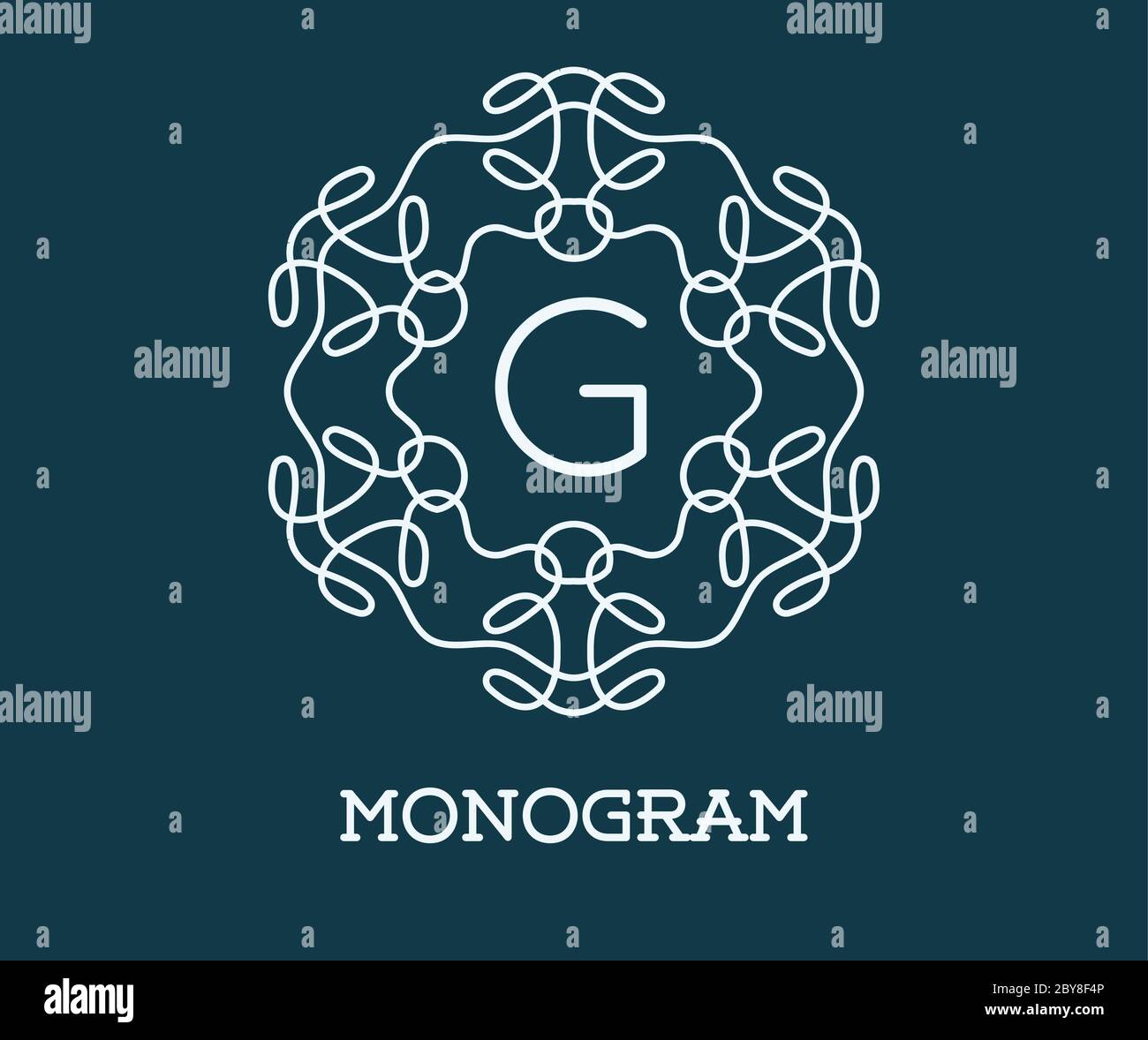 Monogram Design Template with Letter Vector Illustration Premium ...