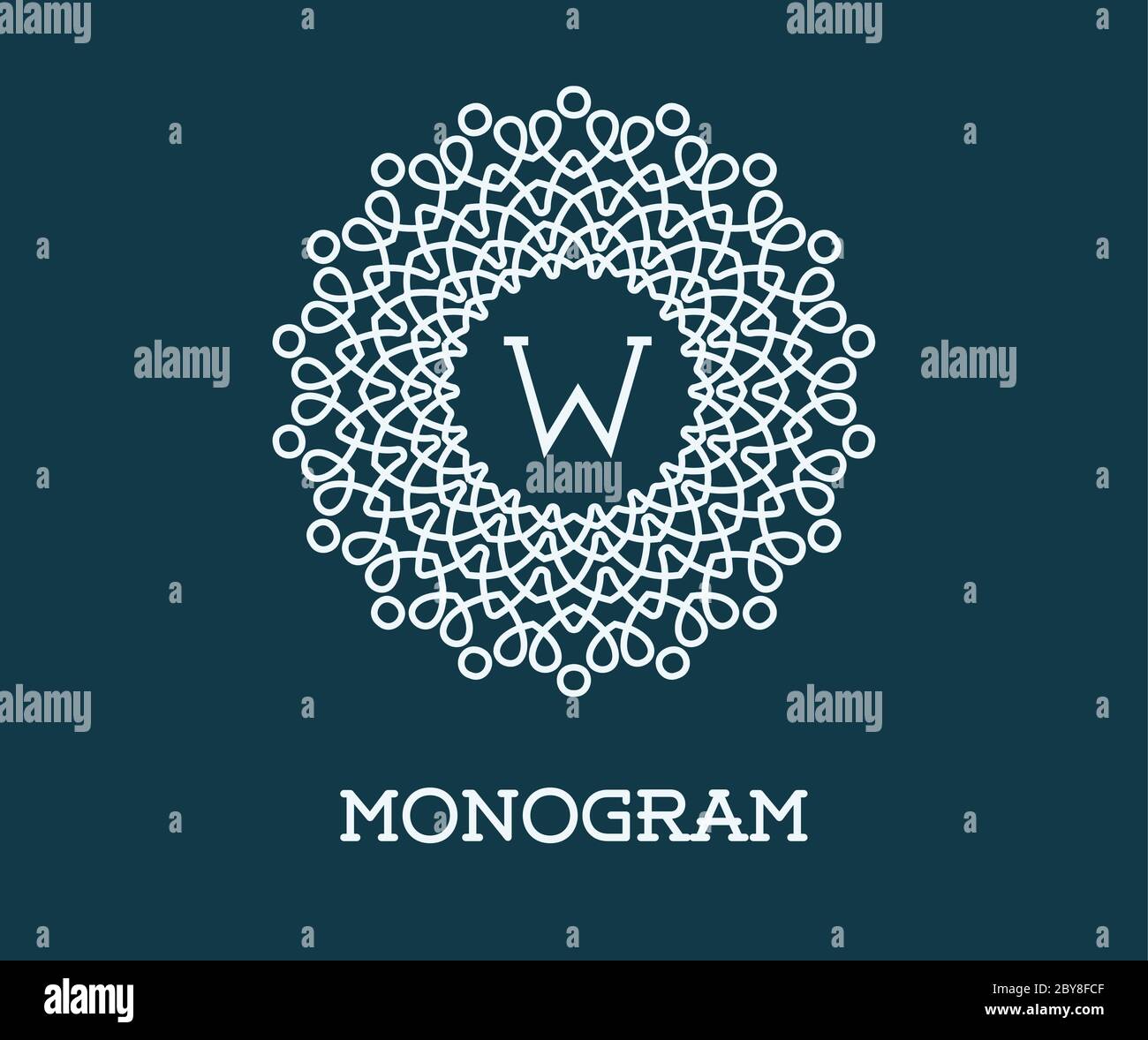 Monogram Design Template with Letter Vector Illustration Premium ...