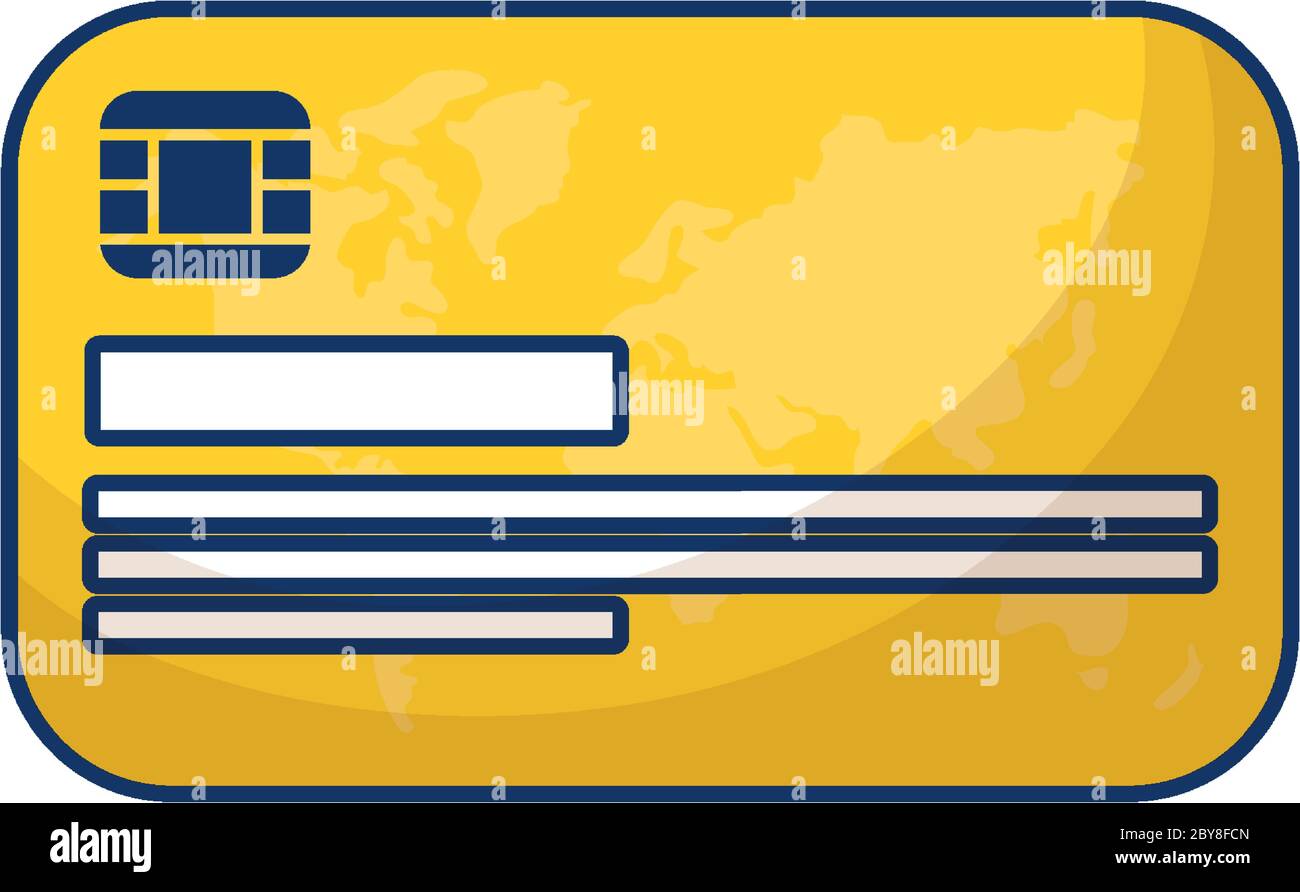 credit card plastic money isolated icon vector illustration design ...