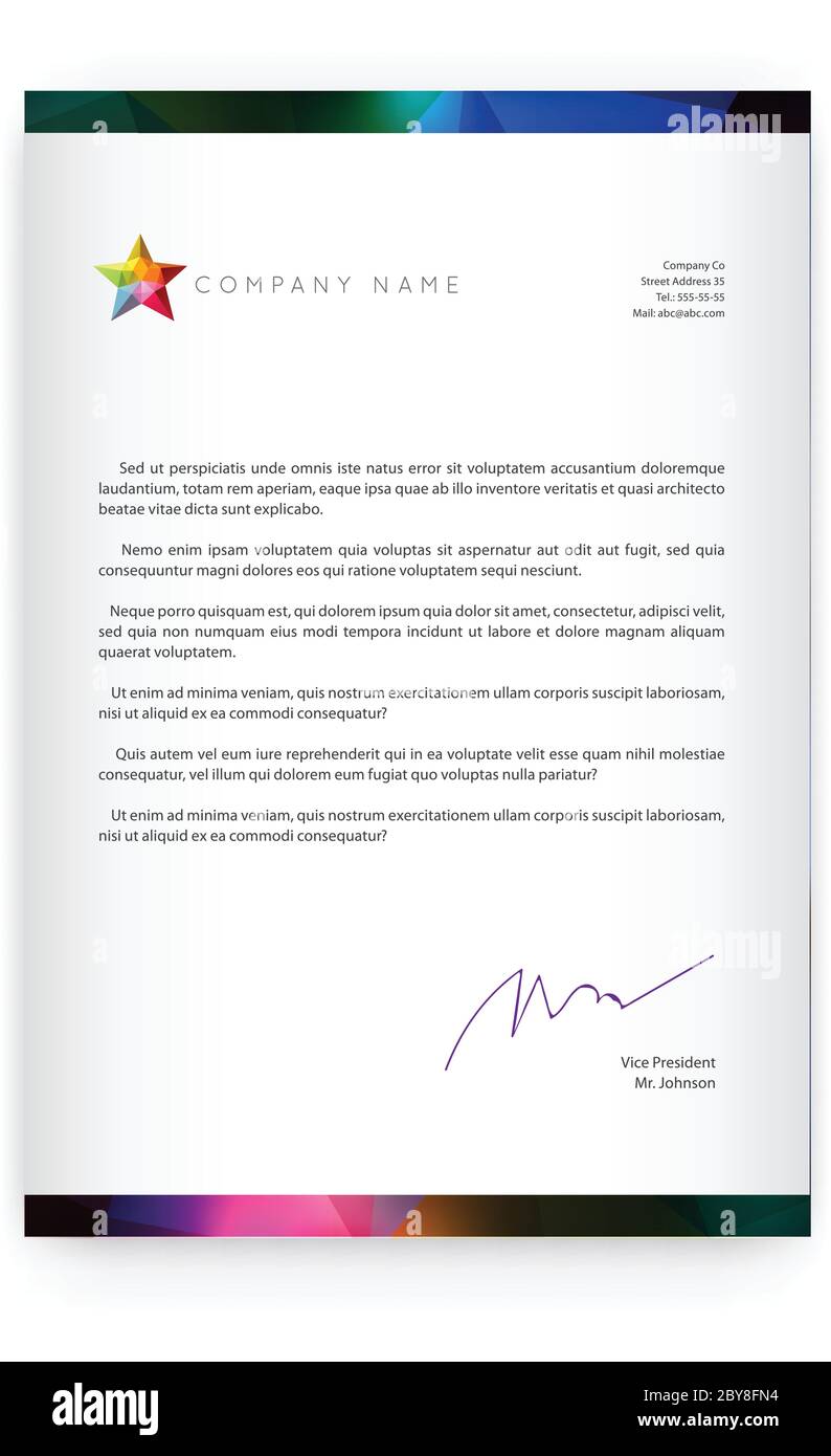 Visual identity with letter logo elements style Letterhead and ...