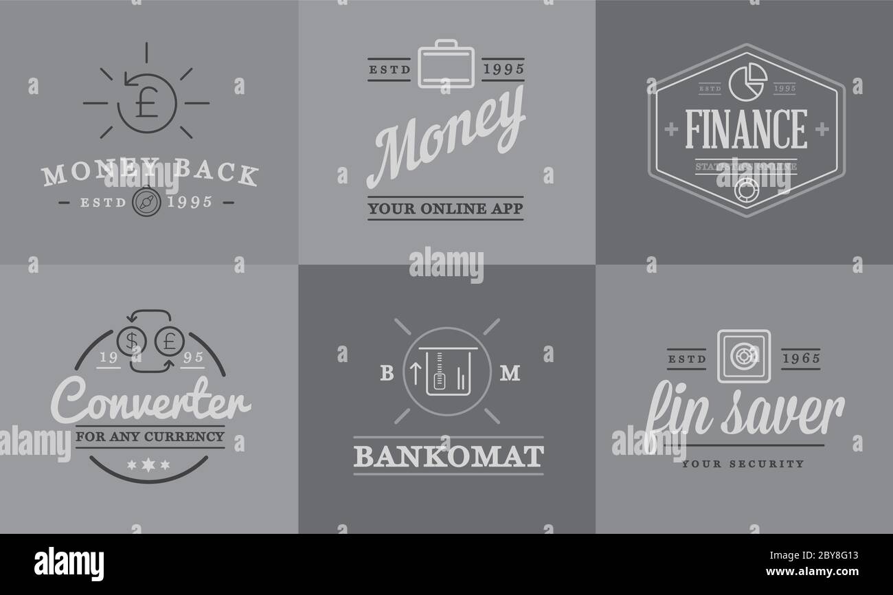 Set of Vector Finance Elements and Money Business as Illustration can ...
