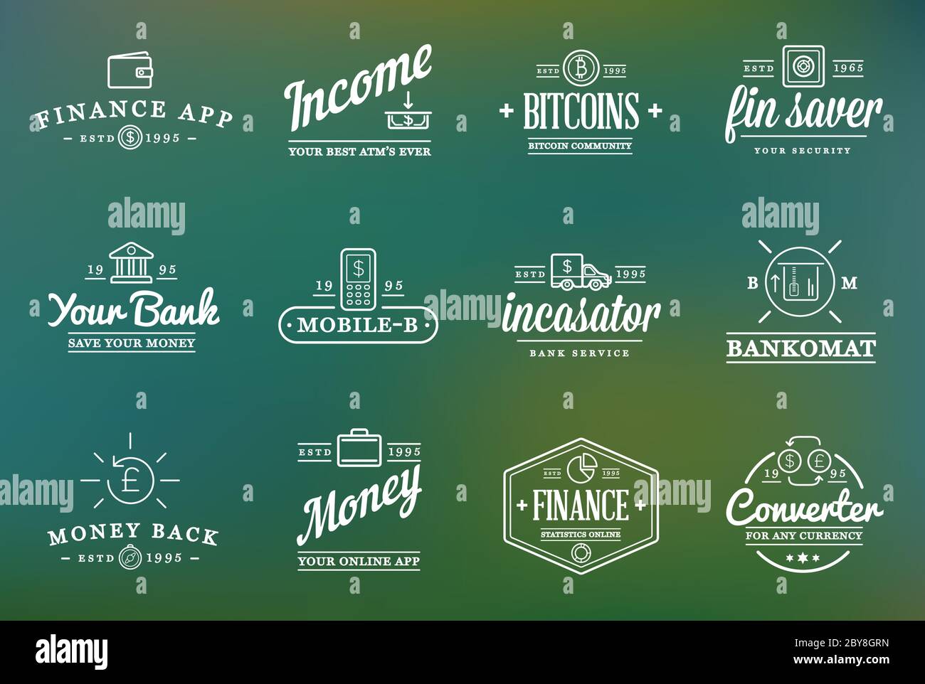 Set of Vector Finance Elements and Money Business as Illustration can ...