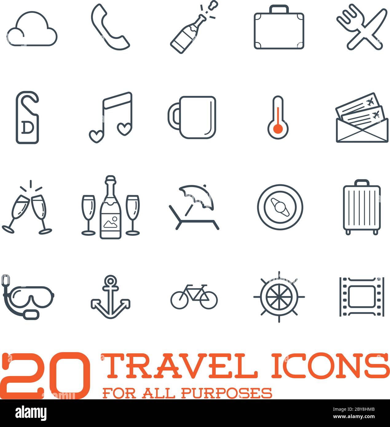 Travel Icons Vector Set, Great for All Purposes like Print Web or ...