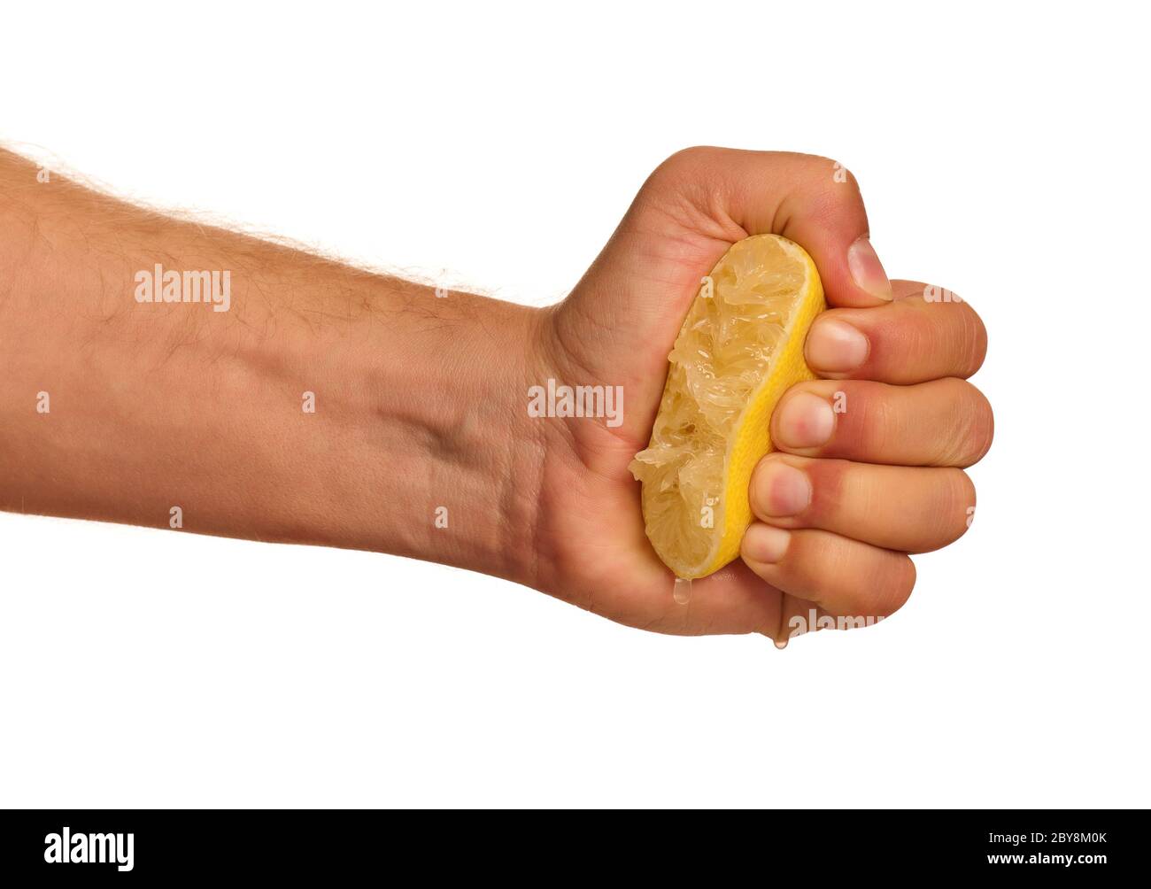 Hand with lemon Stock Photo - Alamy