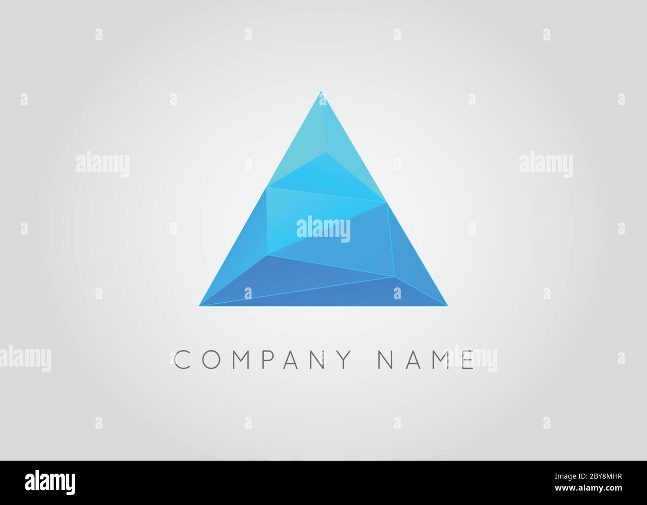 Trendy Crystal Triangulated Gem Logo Element Perfect for Business ...