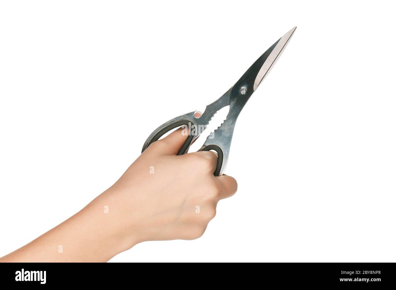 Hand with scissors Stock Photo - Alamy