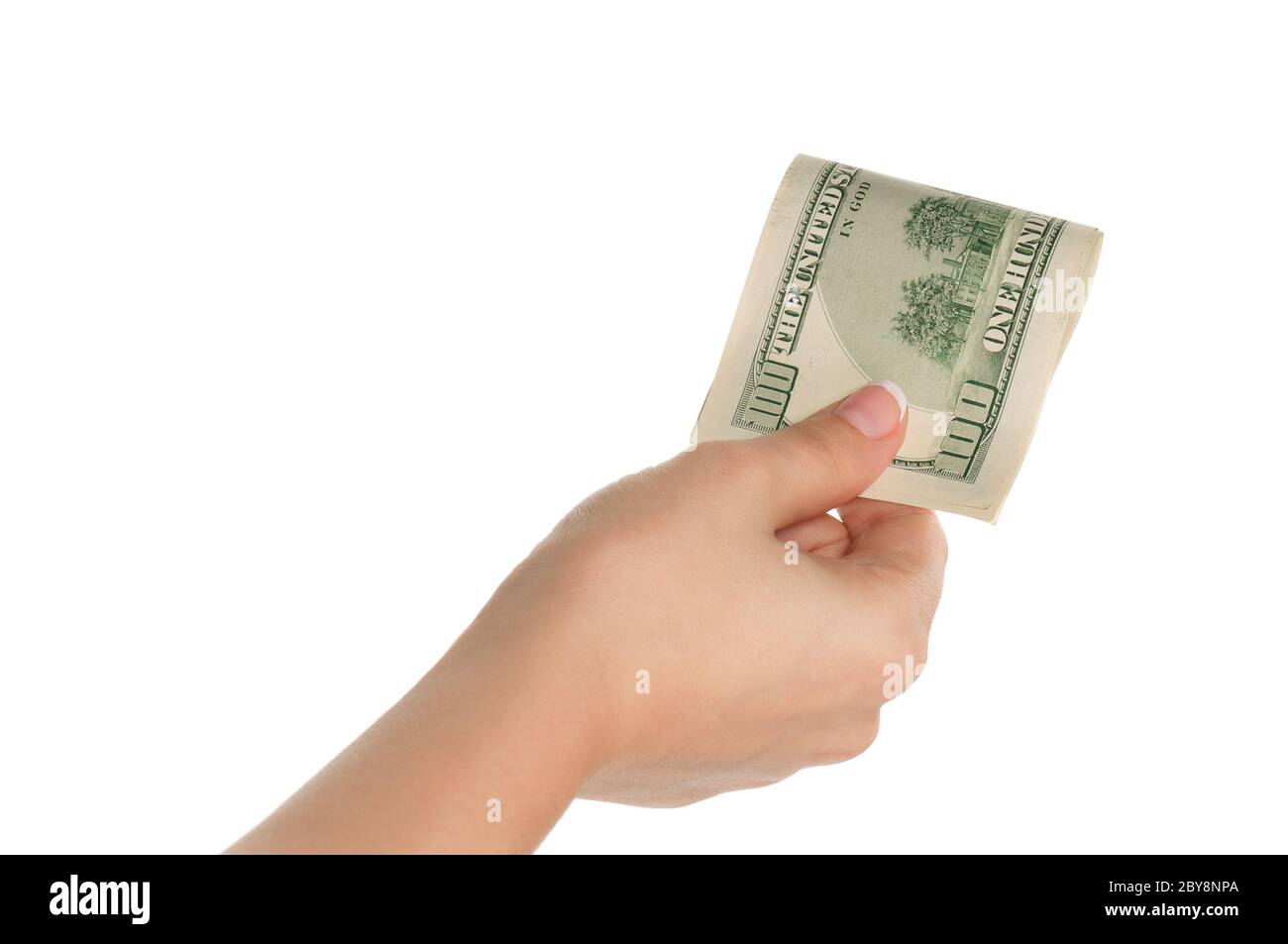 Hand with dollars Stock Photo - Alamy