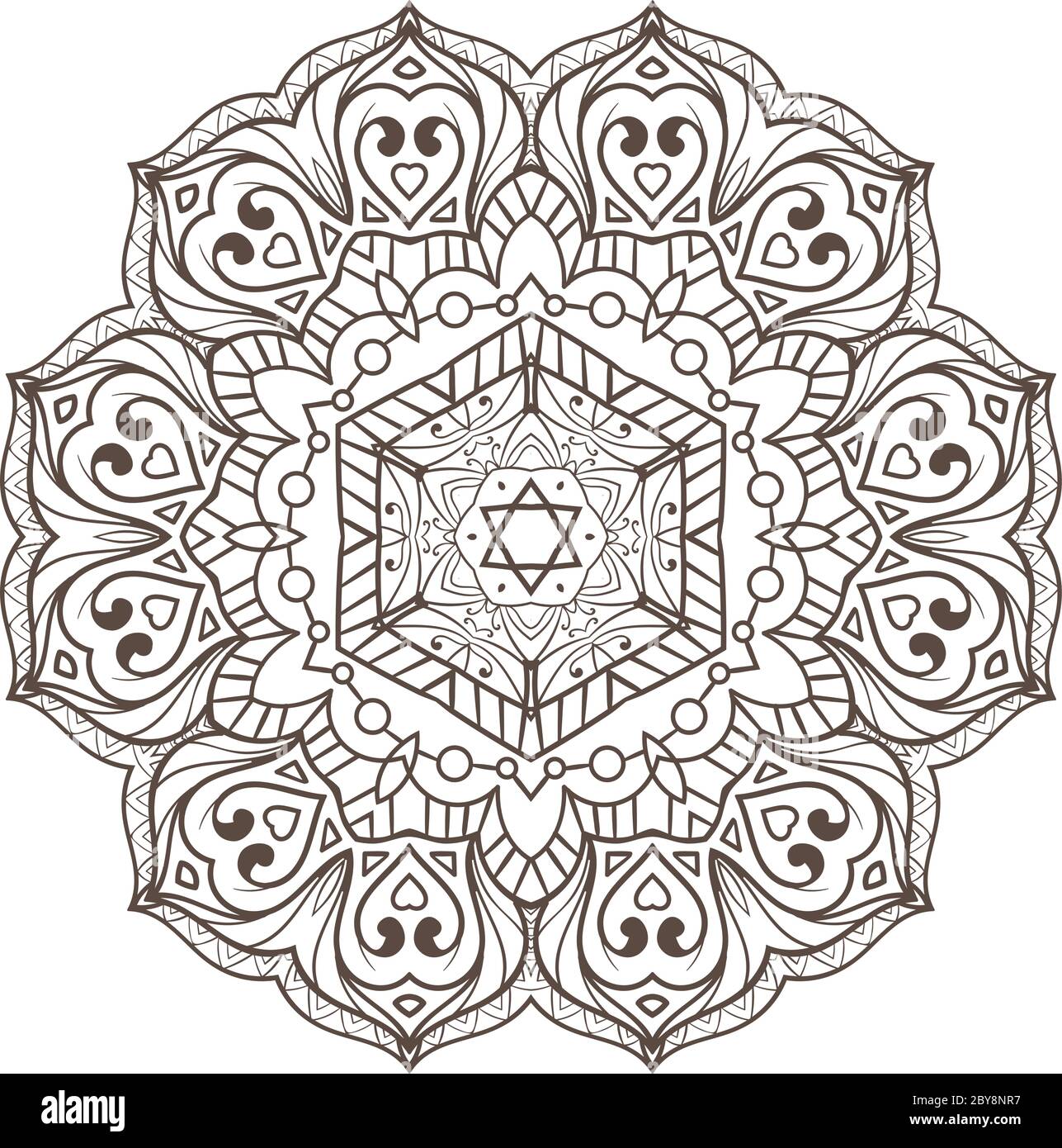 Pattern visionary flower Cut Out Stock Images & Pictures - Alamy