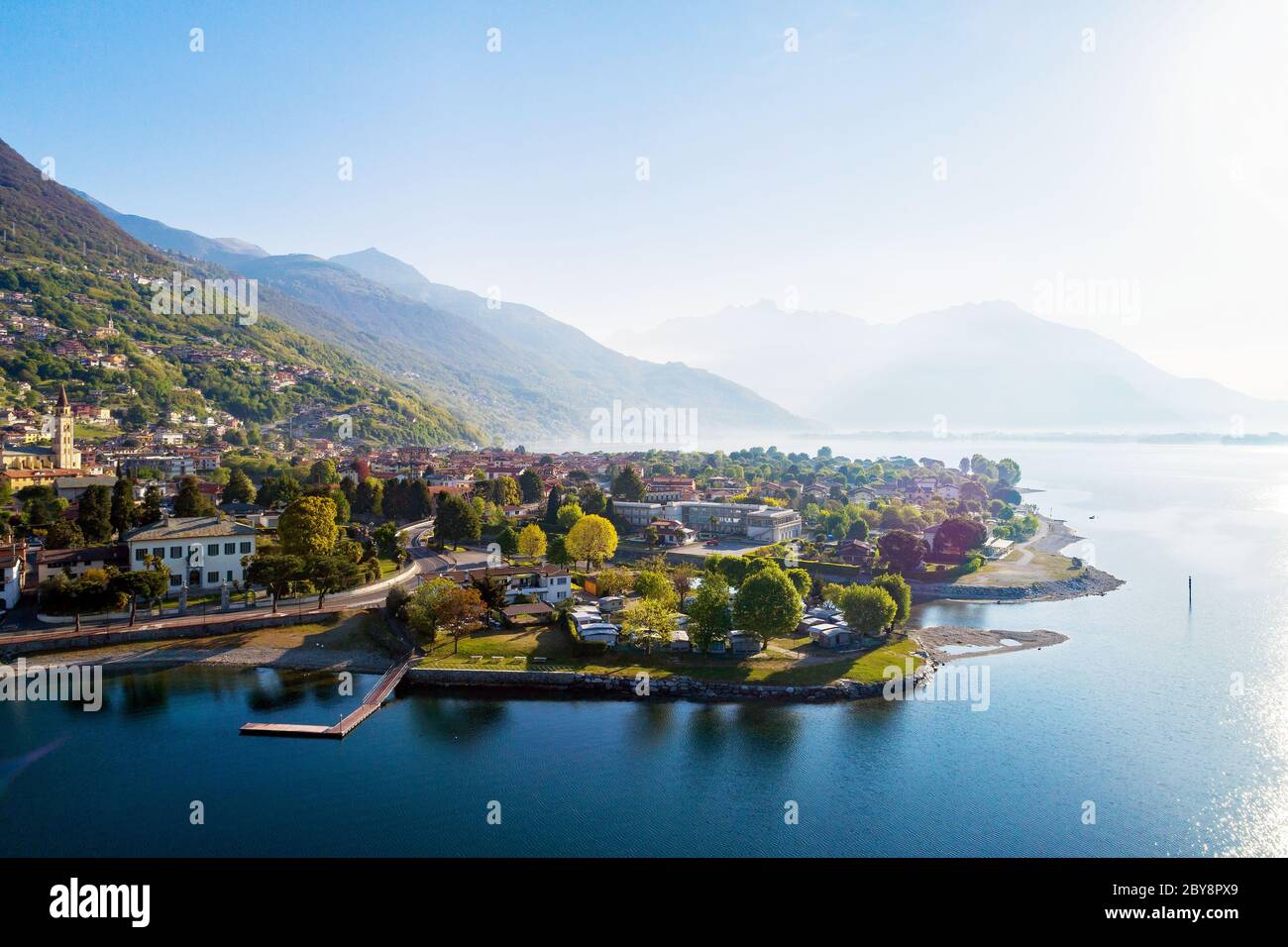 Domaso - Lake Como (IT) - aerial view Stock Photo - Alamy