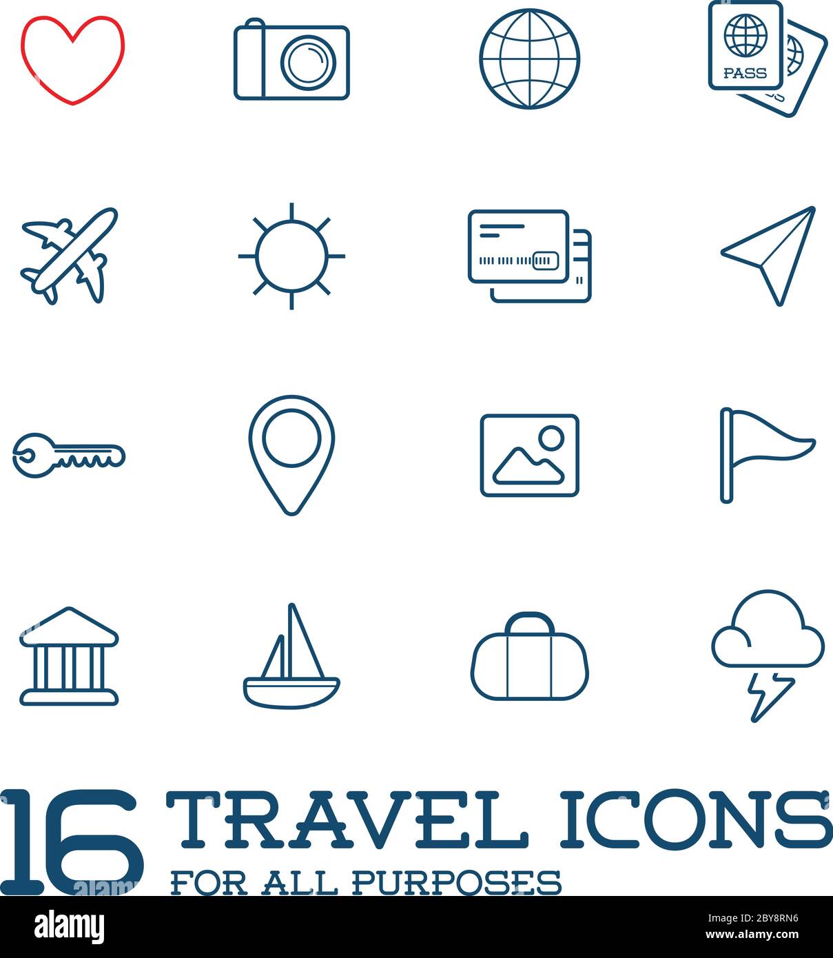 Travel Icons Vector Set, Great for All Purposes like Print Web or ...