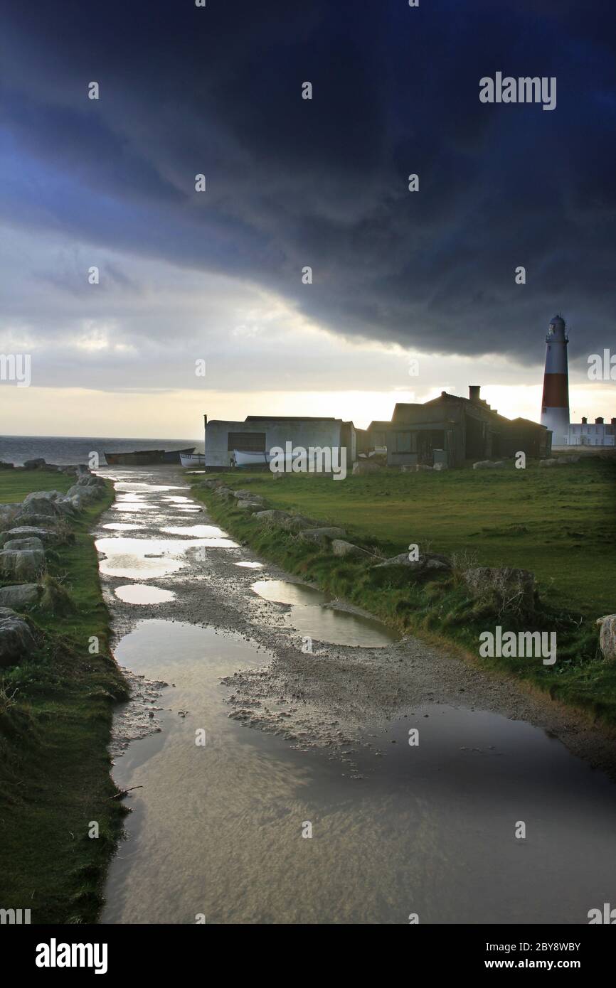 Old lighthouse portland bill hi-res stock photography and images - Alamy