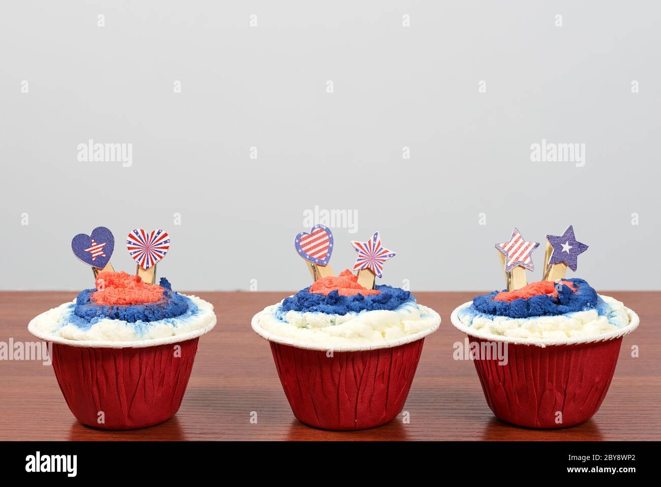 Celebrating Fourth of July. Happy Independence day. Sweets decorated in ...