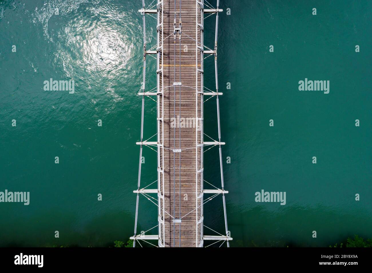 drone filming pedestrian walkway - aerial view Stock Photo - Alamy