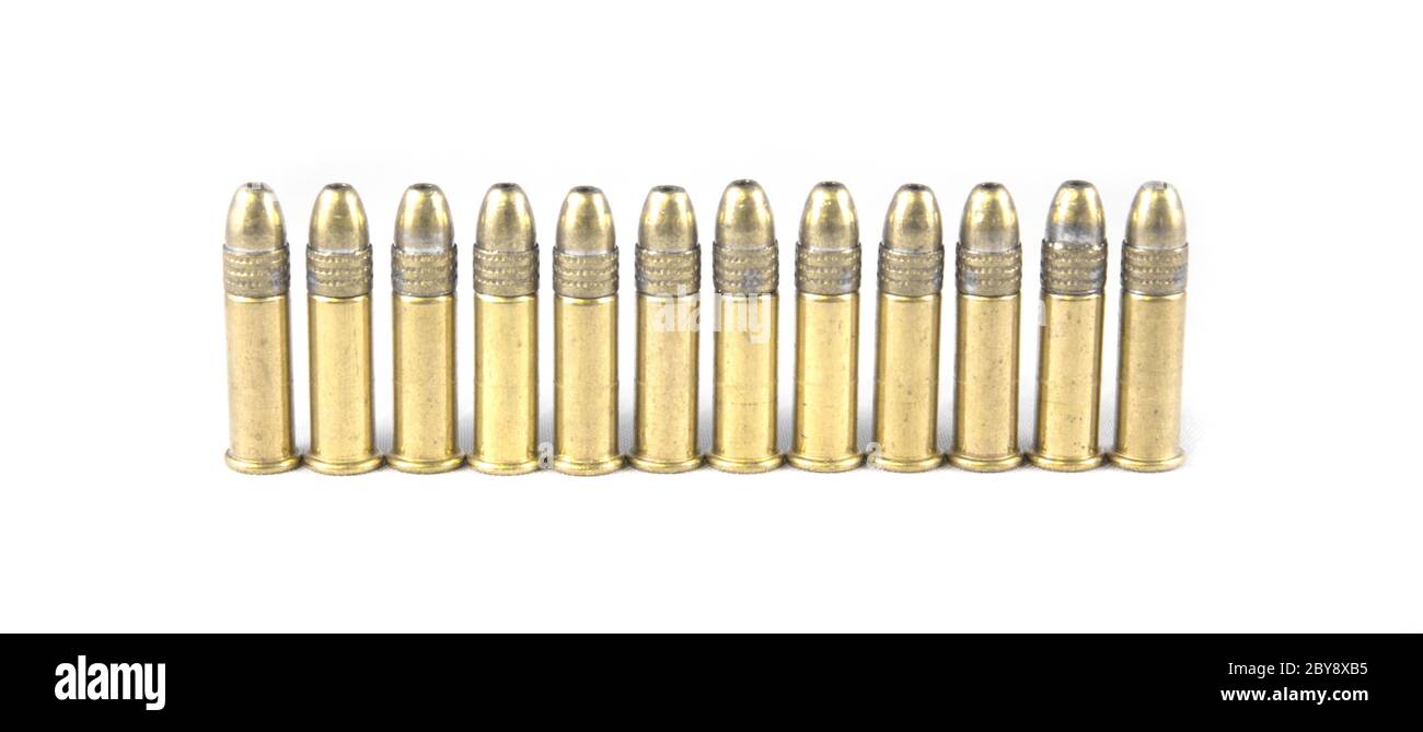 Bullets in a line isolated on white Stock Photo - Alamy