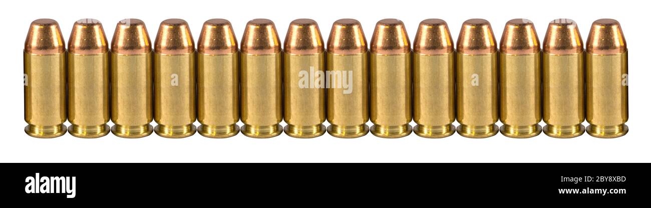 Bullets in a line isolated on white Stock Photo - Alamy