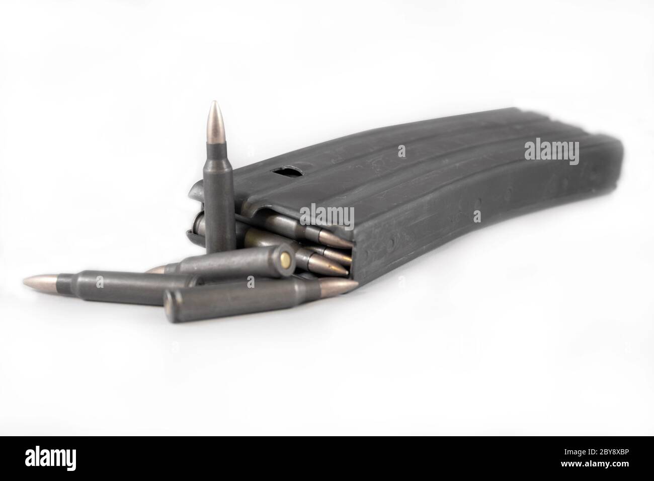 Assault Rifle gun clip with .223 ammo bullets Stock Photo - Alamy