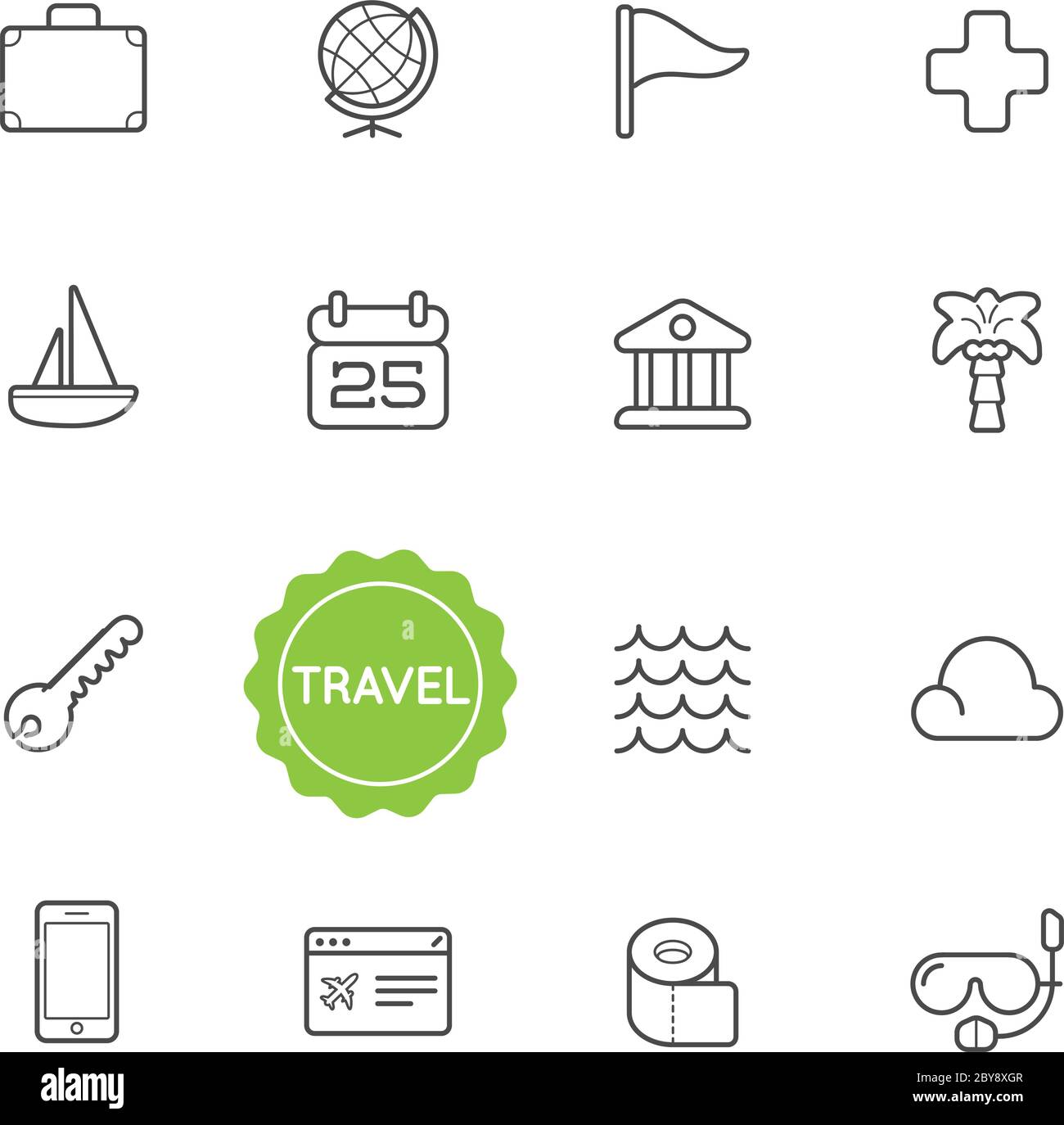 Set of Travel Holiday Vector Illustration Elements can be used as Logo ...