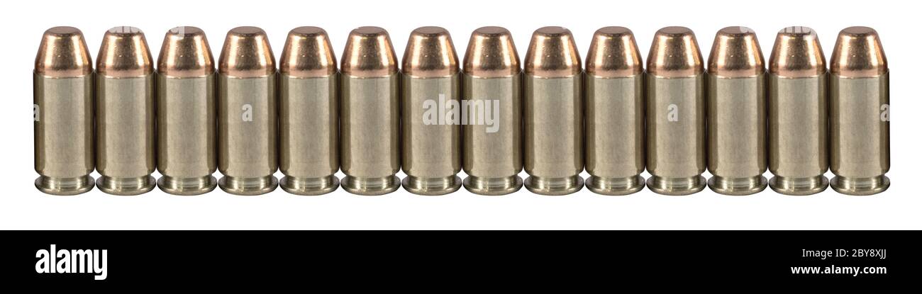 Bullets in a line isolated on white Stock Photo - Alamy