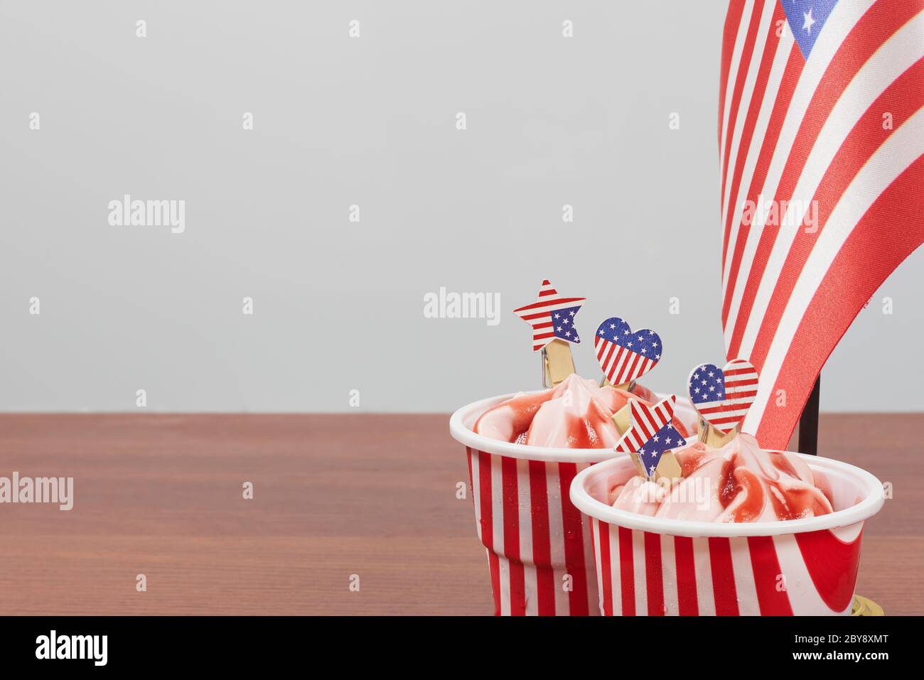 Celebrating Fourth of July. Happy Independence day. Sweets decorated in ...