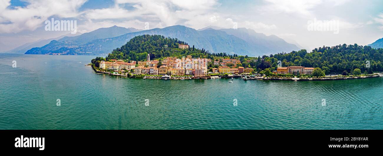 Bellagio - Lake Como (IT) - aerial view Stock Photo - Alamy