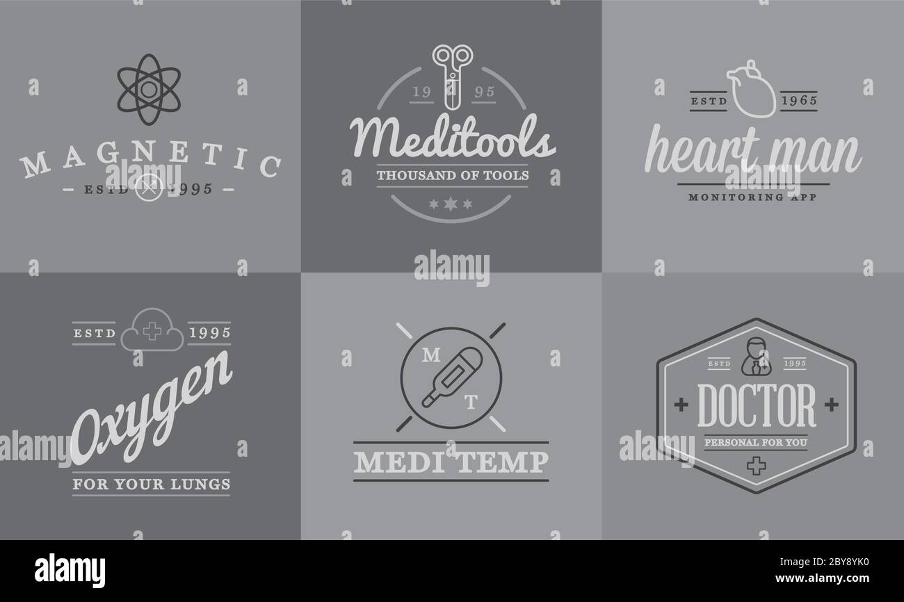 Medicine Health Vector Symbols Icons Can Be Used as Logotype Element or ...
