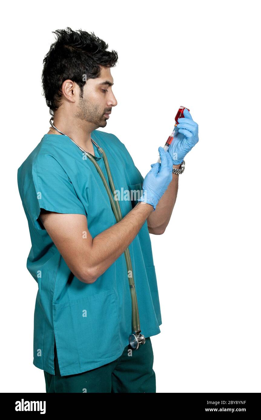 Indian doctor injection hi-res stock photography and images - Alamy