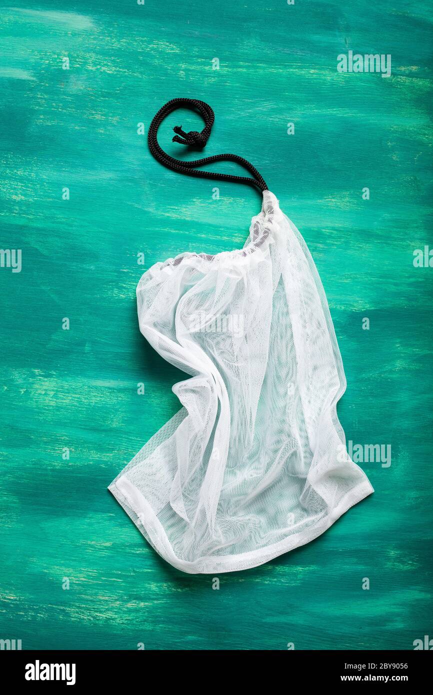 reusable mesh nylon bag, plastic free zero waste concept Stock Photo ...