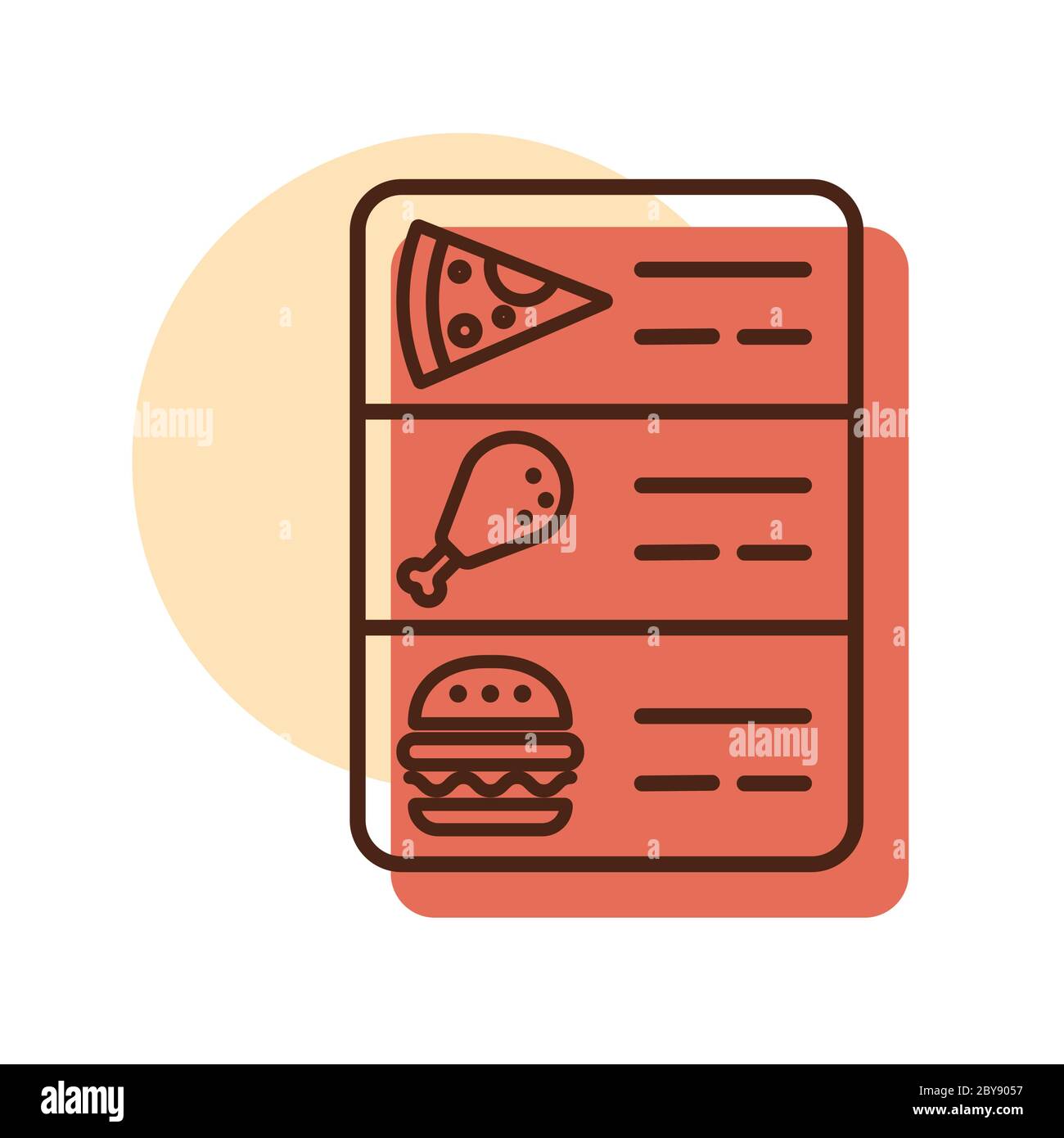 Online food menu vector icon. Delivery sign. Graph symbol for cooking ...