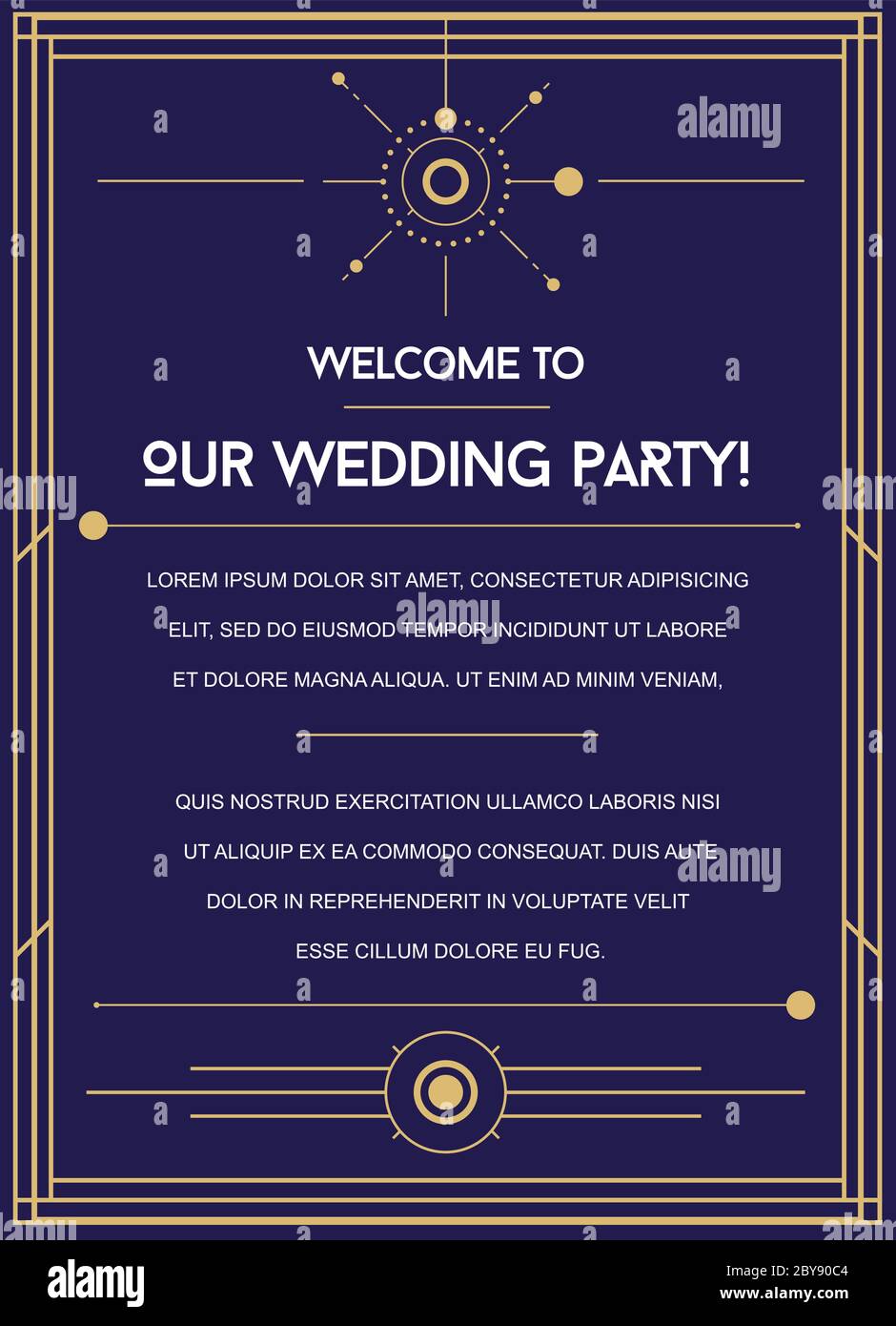 Great Space Inspired Wedding Invitation to the Party. Vector abstract ...