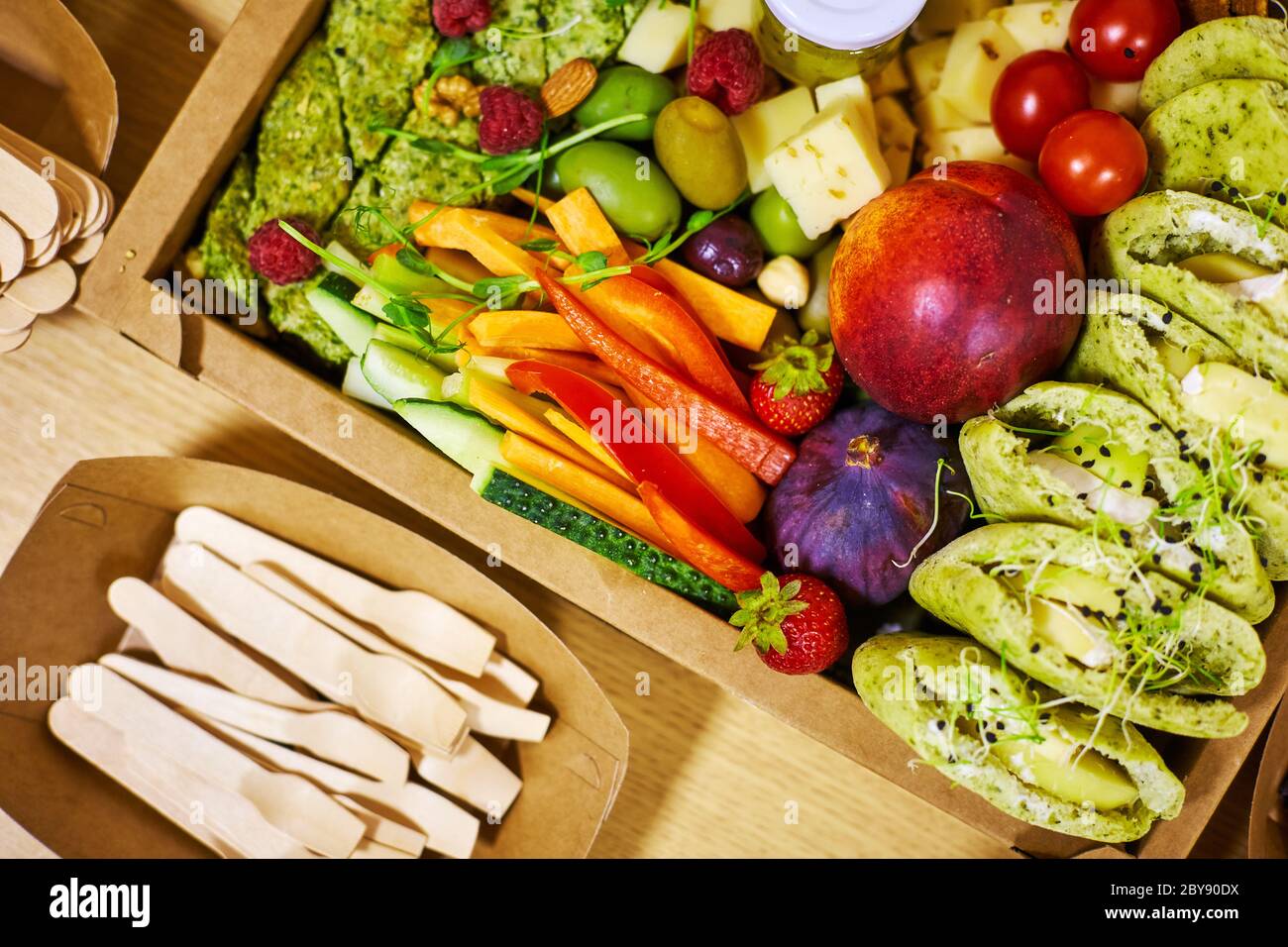 very delicious snacks, food and treats at the holiday Stock Photo - Alamy