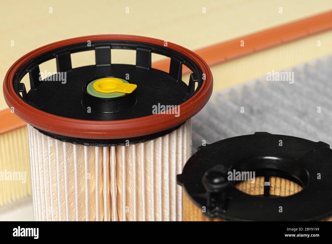 Auto filters close up. New parts for the car Stock Photo - Alamy