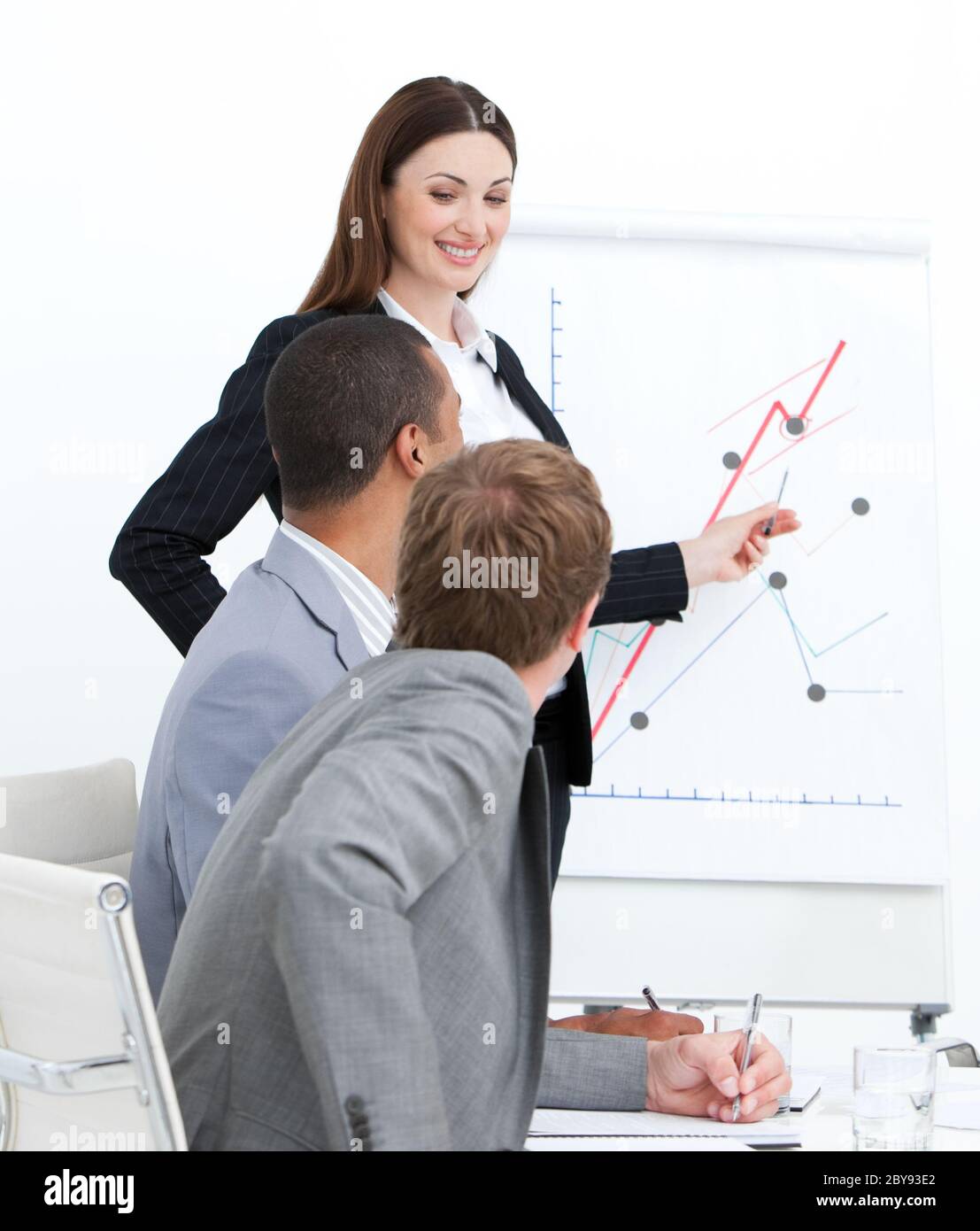 Woman doing presentation hi-res stock photography and images - Alamy