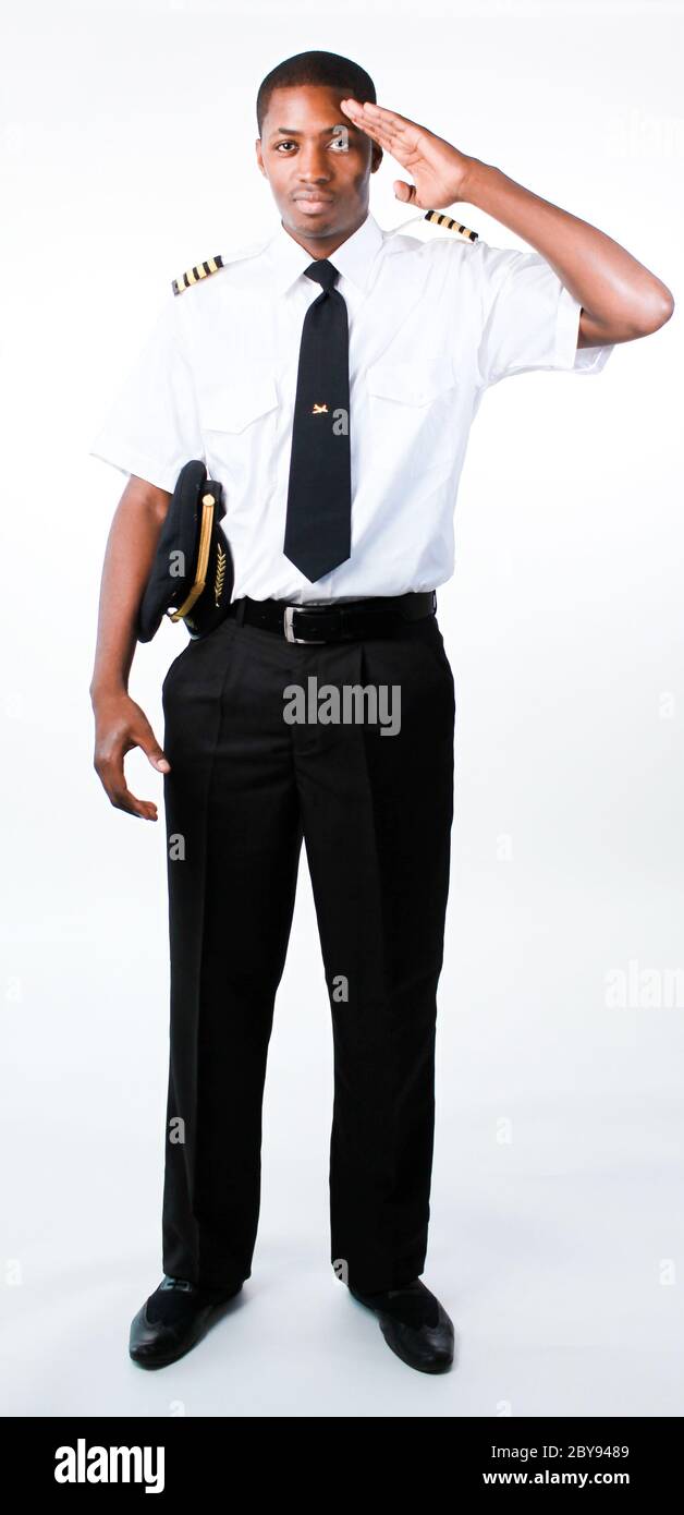 African american pilot hi-res stock photography and images - Alamy