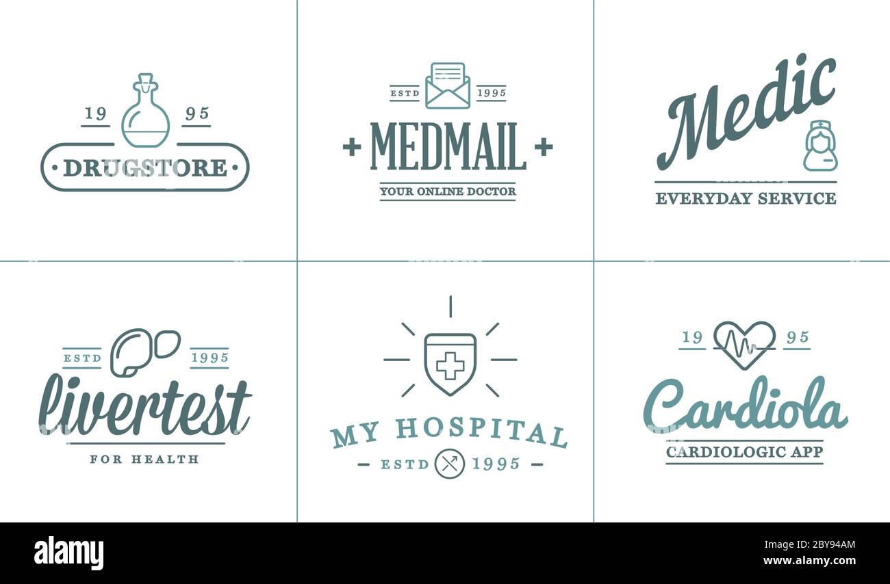 Medicine Health Vector Symbols Icons Can Be Used as Logotype Element or ...