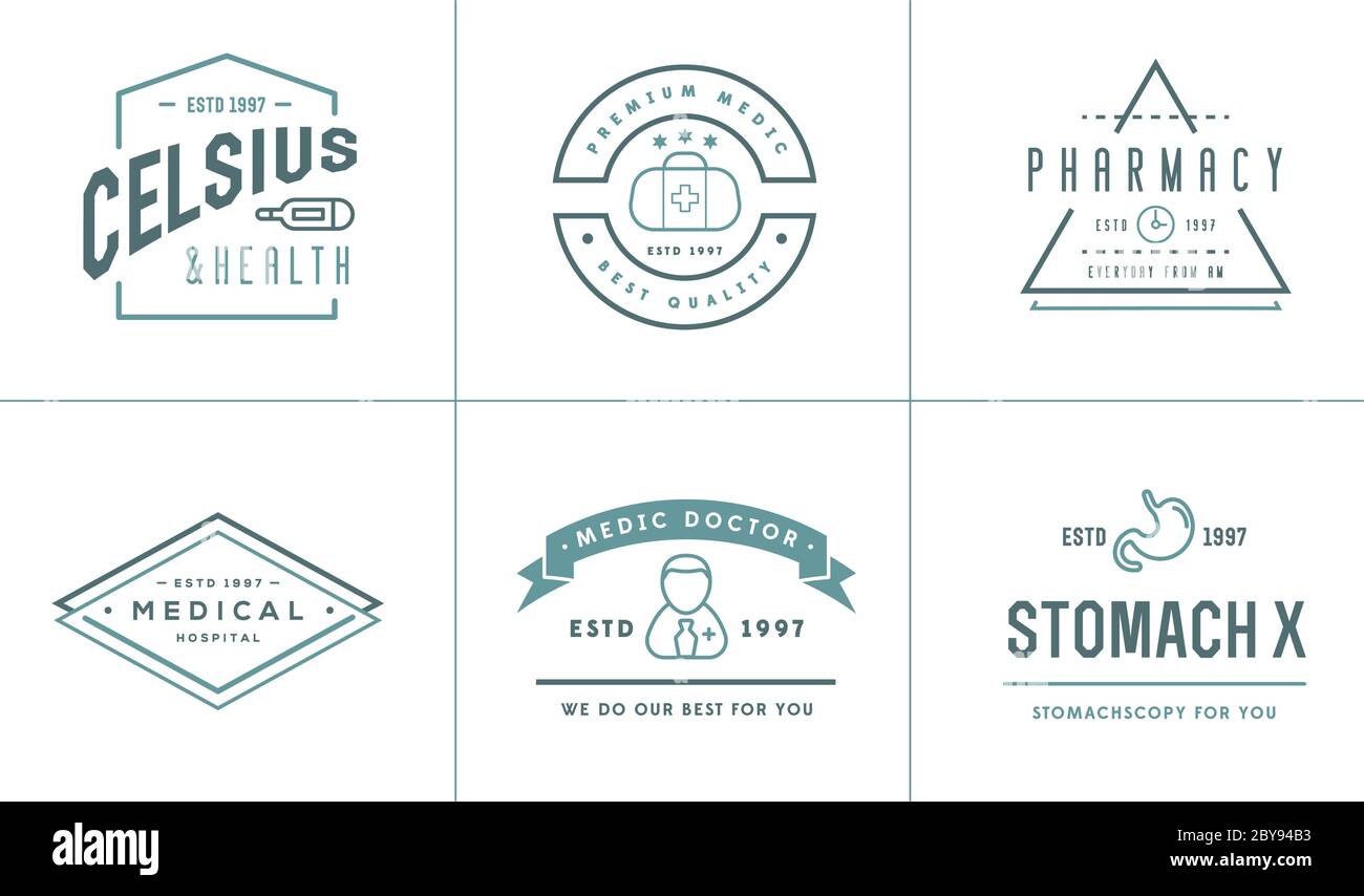 Medicine Health Vector Symbols Icons Can Be Used as Logotype Element or ...
