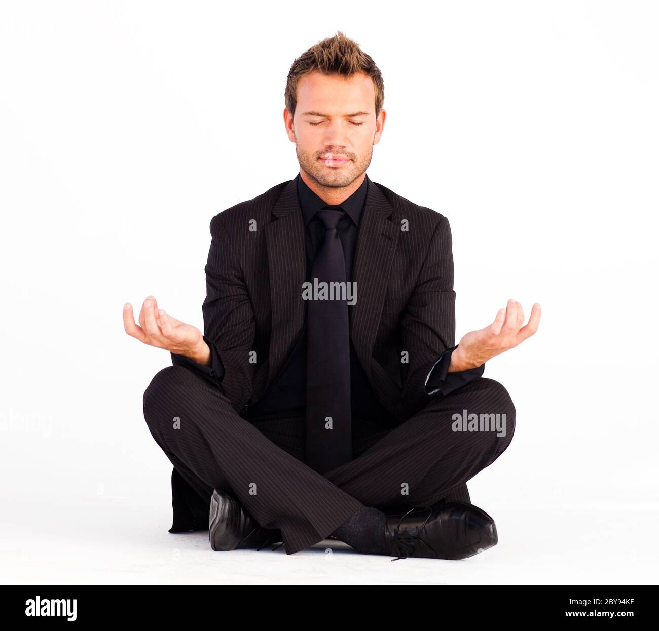 Man relaxing with closed eyes Stock Photo - Alamy