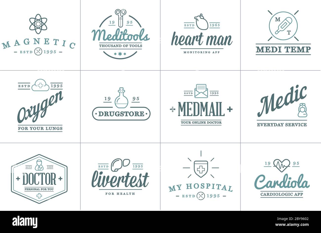 Medicine Health Vector Symbols Icons Can Be Used as Logotype Element or ...