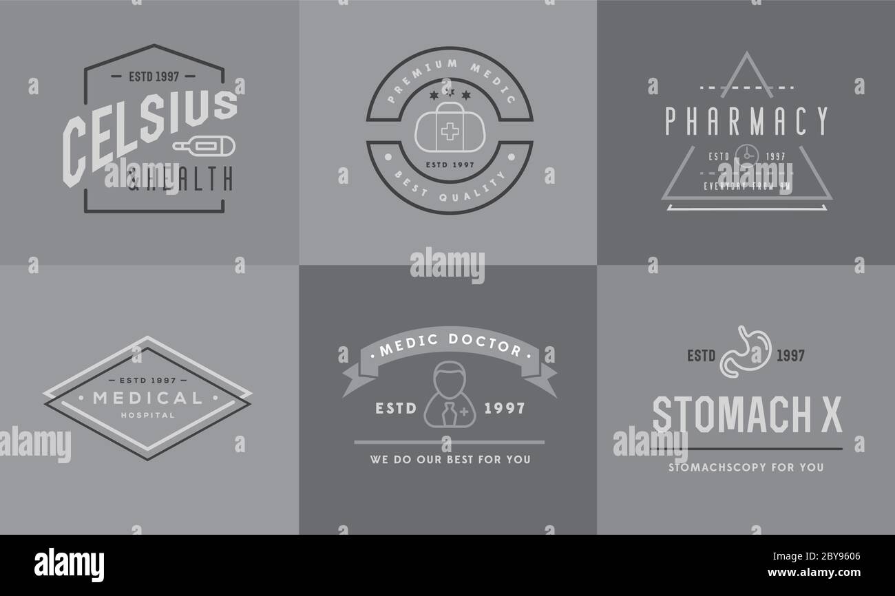Medicine Health Vector Symbols Icons Can Be Used as Logotype Element or ...