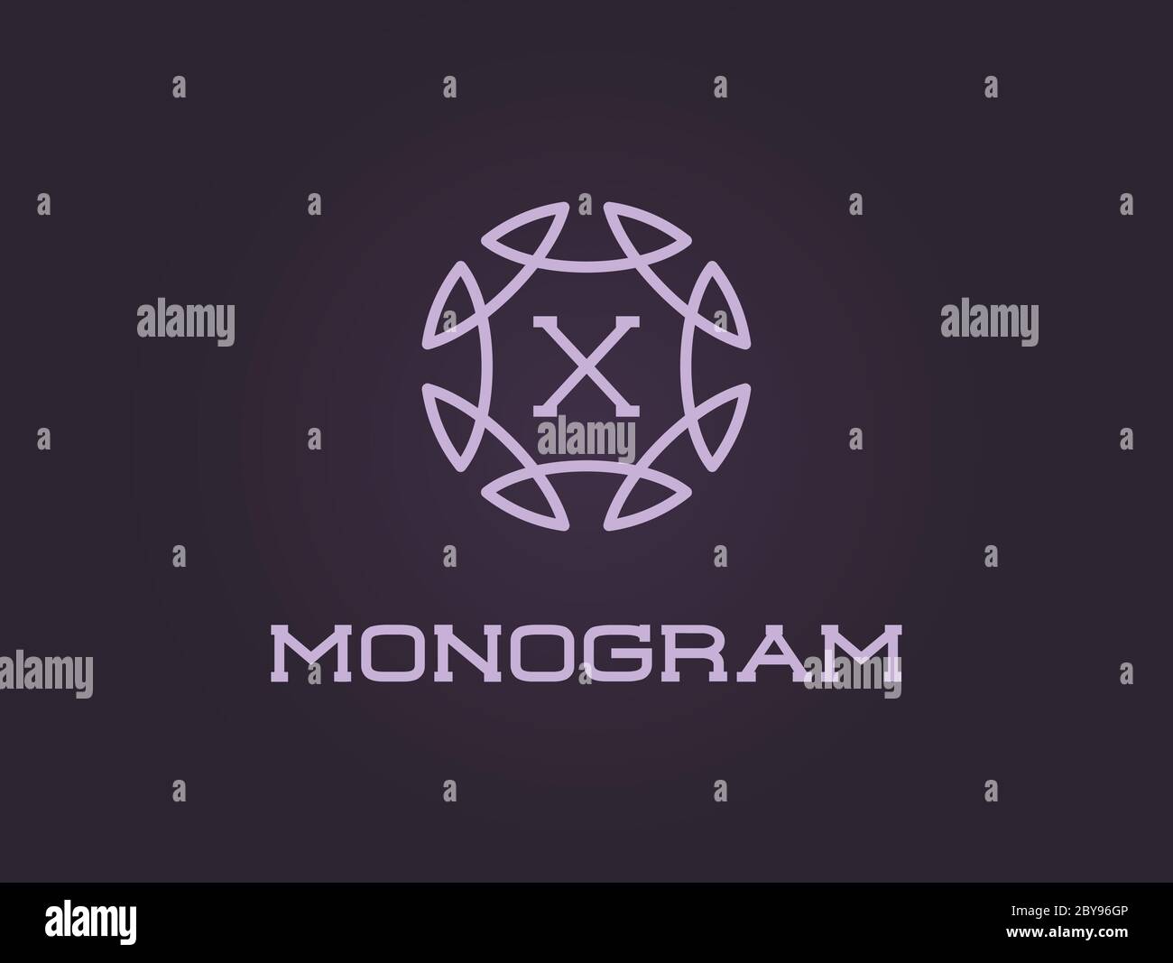 Compact Monogram Design Template with Letter Vector Illustration ...