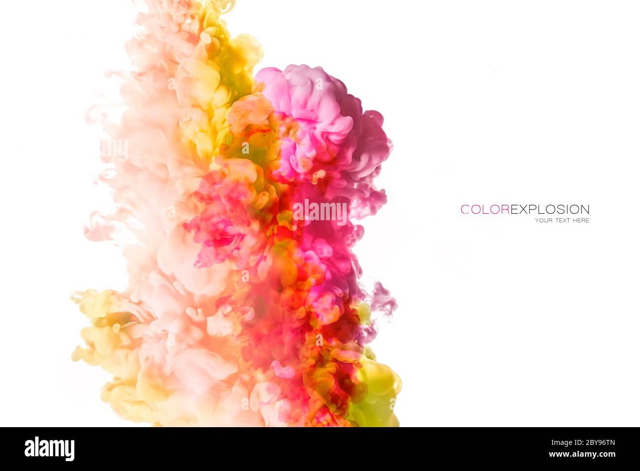 Ink in water isolated on white background. Rainbow of colors Stock ...