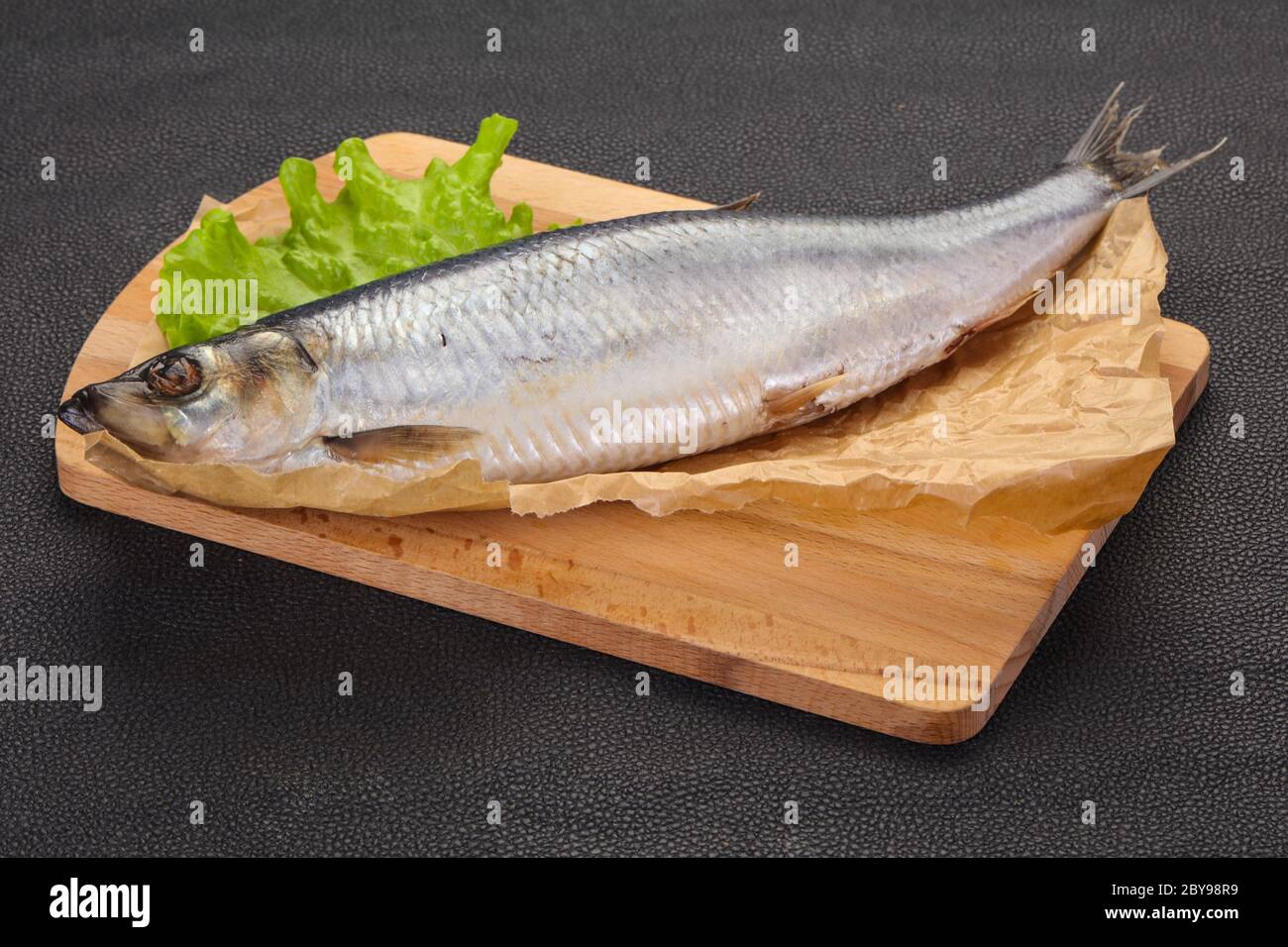 Salted herring fish ready for eat Stock Photo - Alamy