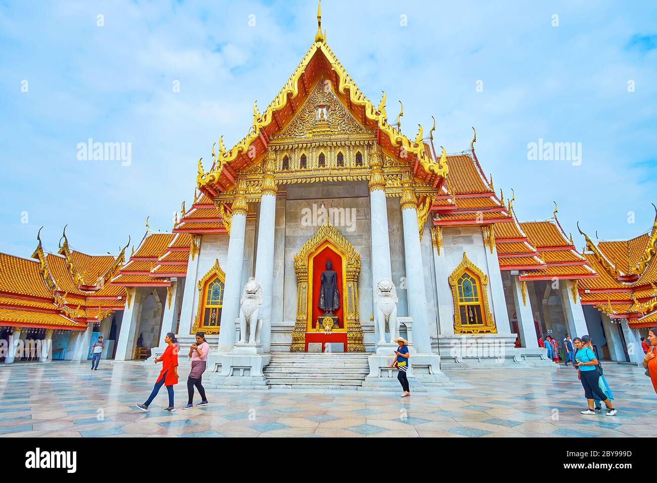 BANGKOK, THAILAND - MAY 13, 2019: The Ubosot (Ordination Hall) of Wat ...