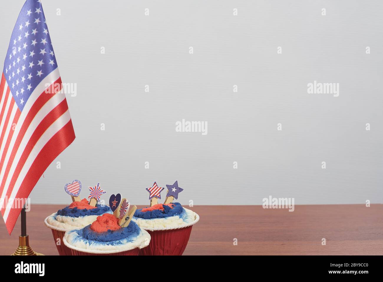 Celebrating Fourth of July. Happy Independence day. Sweets decorated in ...