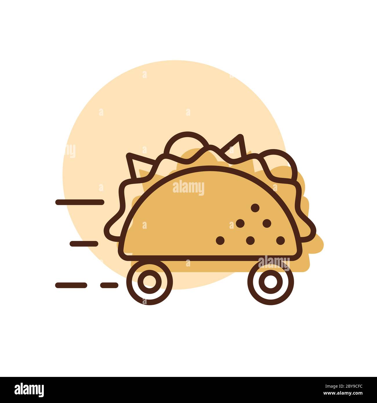 Taco delivery vector icon. Fastfood sign. Graph symbol for cooking web ...