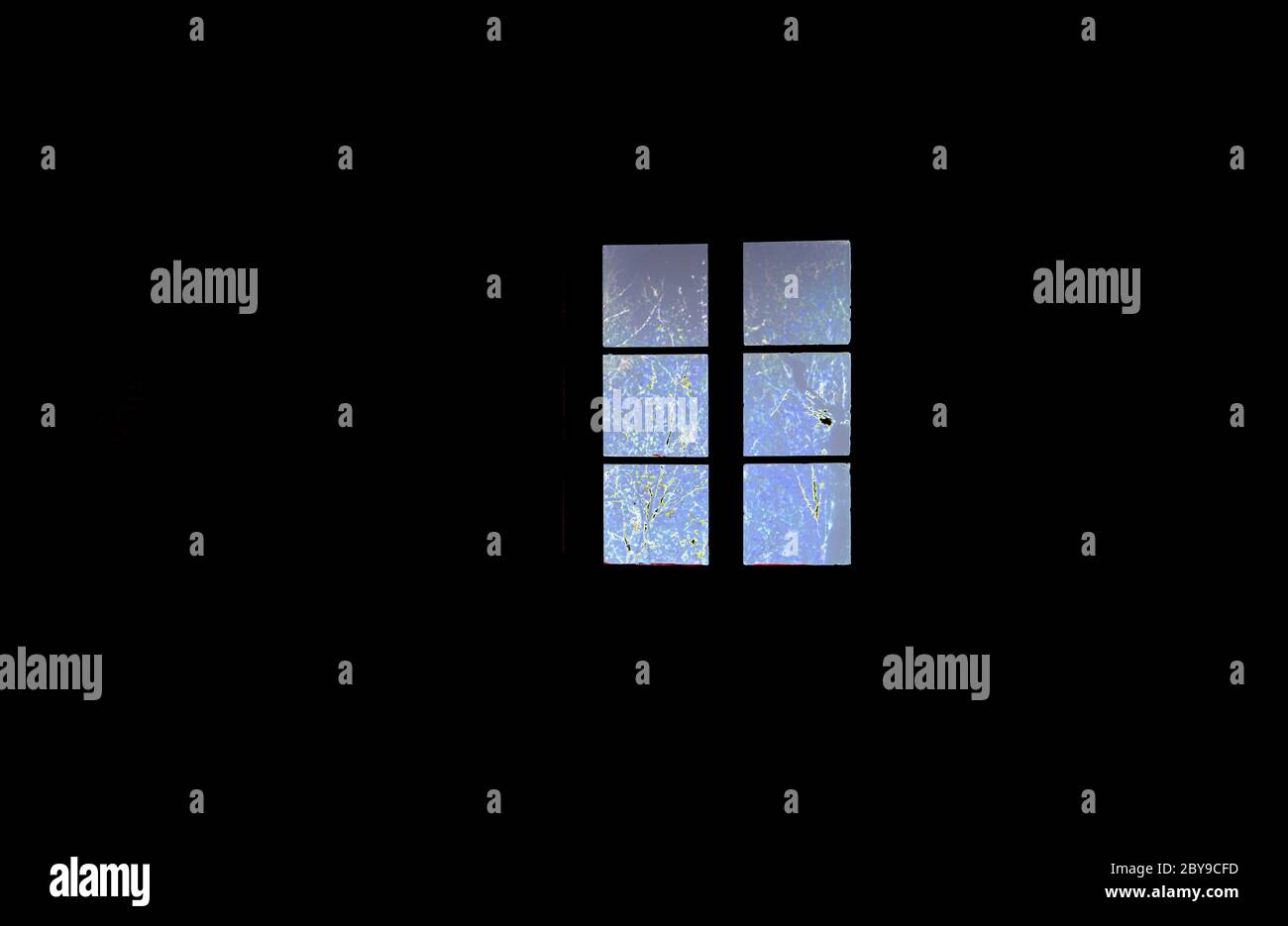 Abstract window on black background with copy space Stock Photo - Alamy